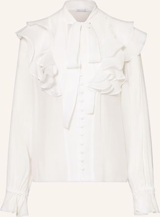 Mrs & Hugs Mrs & Hugs Schluppenbluse Mit Volants weiss