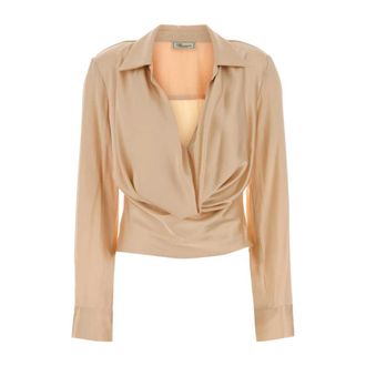 Blumarine Satin-Top - - Blouses & Shirts - Damen - Orange - S