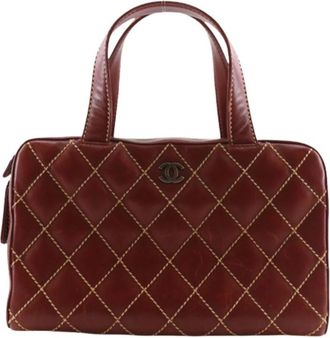 Chanel Sac &agrave; main en cuir Wild Stitch Pre-owned - Femme - Pre-owned - Brun - Taille: ONE Size