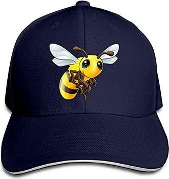 Hdadwy Mignon Abeille réglable Casquette de Baseball Papa Chapeau Vintage Unisexe Sandwich Casquette Denim Chapeau Hip Hop Camionneur Chapeau Soleil Chapeaux