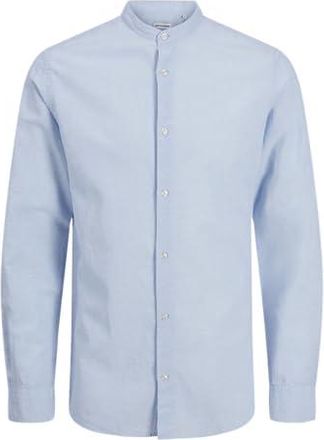 Jack & Jones Jjebreeze Band Ls Sn Chemise &agrave; Manches Longues pour Homme, Chambray Blue., L