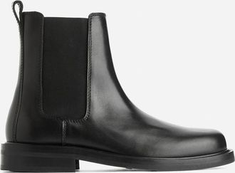 Arket Chelsea-Boots Aus Leder -Schwarz