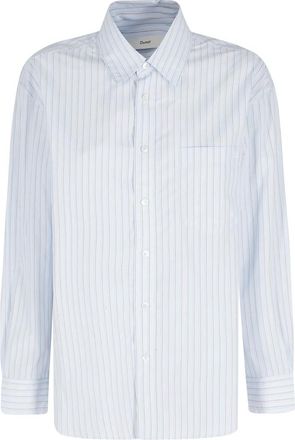 Dunst Femme, Blouses et Chemises, Bleu, Taille: 38 FR Chemise Ray&eacute;e Oversize