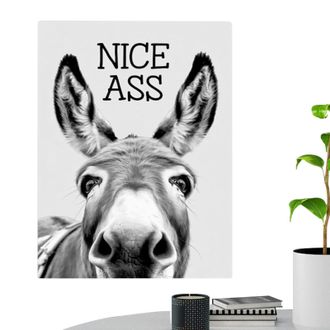 Generico Wandkunst f&uuml;r Badezimmer mit lustigen Tieren, abstrakte Leinwand, mittelalterliche Dekoration, rustikal, Schilder mit Tieren, f&uuml;r Schlafzimmer, B&uuml;ro, 