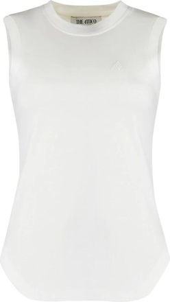The Attico Femme, Tops, Blanc, Taille: 34 FR D&eacute;bardeur ras du cou
