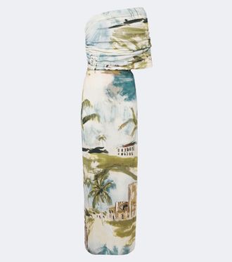 Oscar De La Renta One-Shoulder-Robe aus Jersey