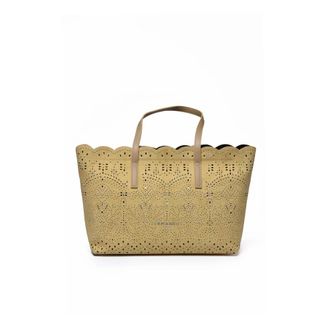 Ermanno Scervino Tote Terra Canvas Sangallo - Femme - Sacs - Beige - Taille: ONE Size
