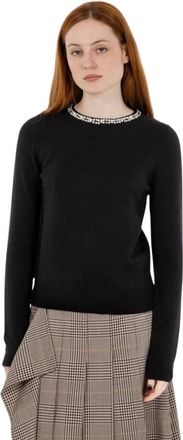 Kaos Kaos, Femme, Pulls, Noir, Taille: 42 FR Tricot &agrave; col rond