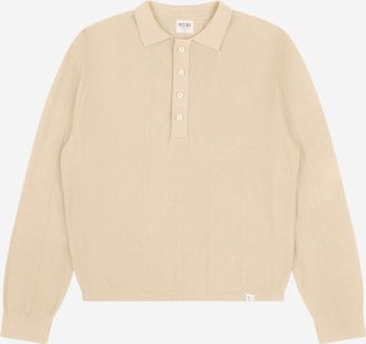 Matona Damen vegan Pullover Polo Knit Beige