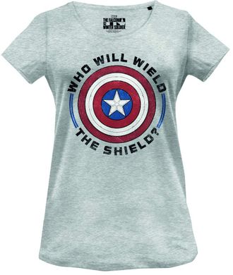 MARVEL cotton division WOFALCOTS001 Damen T-Shirt, Grau meliert, XL