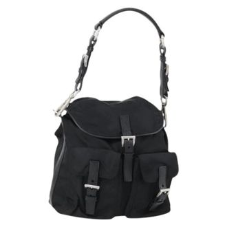 Prada Pre-owned Nylon Bucket Bag - - Pre-owned - Damen - Schwarzk - ONE SIZE