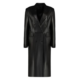 Salvatore Santoro Doppelreihiger Ledermantel - - Coats - Damen - Schwarzk - XS
