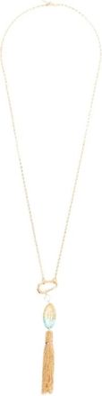 Forte_Forte Collier sculptural &agrave; franges et &eacute;l&eacute;ment en verre - Femme - Accessoires - Jaune - Taille: ONE Size