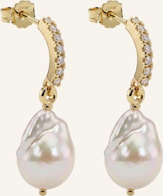 Pompidou Ohrh&auml;nger Selene Pearl By Glambou gold