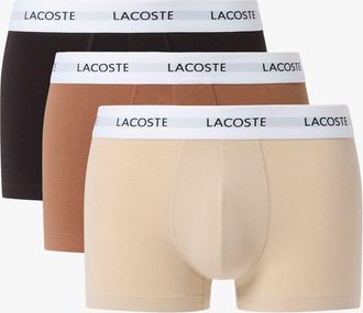 Lacoste Lot de 3 cale&ccedil;ons en coton m&eacute;lang&eacute;