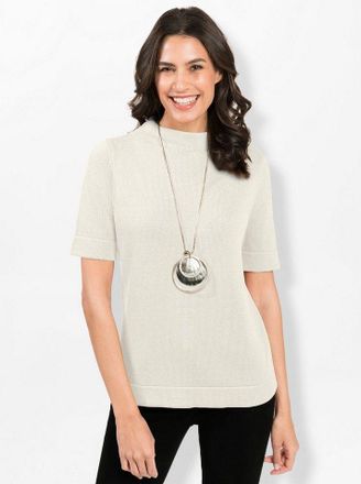 Witt Strickpullover Pullover Kurzarm Jersey aus Baumwolle, mit Halbarm