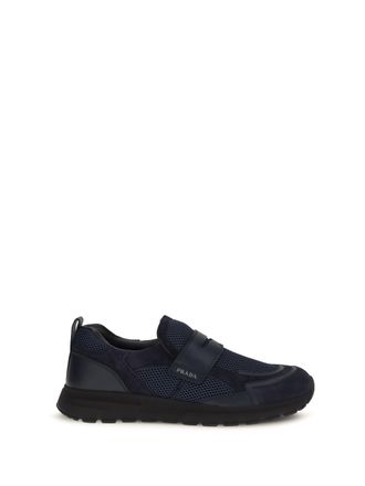 Prada Mens Loafers Sport Mesh Blue