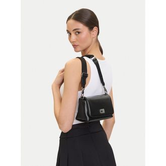 Tommy Jeans Handtasche Tommy Jeans Tjw American Cool Flap Crossover AW0AW17550 Schwarz