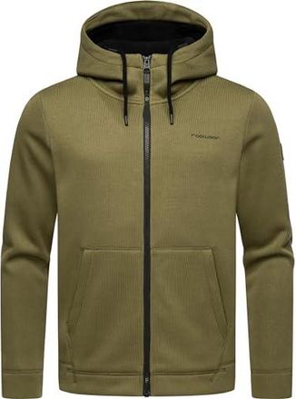 Ragwear Fabian Veste demi-saison légère en maille fine courte avec capuche pour homme Tailles S à 4XL, olive, S