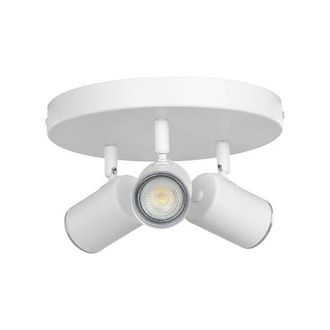 Eglo Deckenlampe 3-flammig Consuma 1, runder Deckenstrahler f&uuml;r Wohnzimmer und Badezimmer, Deckenleuchte mit 3 Spots, Stahl in Wei&szlig;, GU10 Fassung, IP44