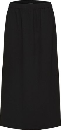 Selected Damen Slftinni-relaxed Mw Midi Skirt B Noos Rock, Schwarz, 36 EU