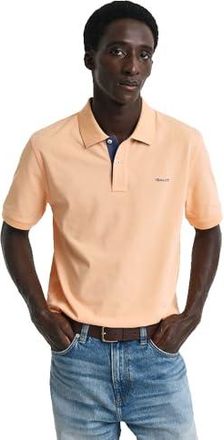 GANT Reg Contrast Pique SS Polo, Teck, XL Hommes