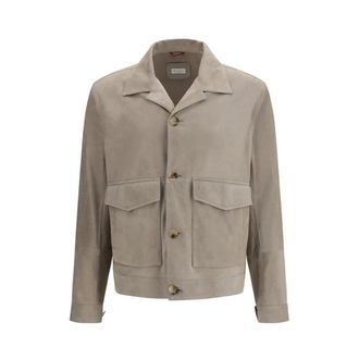 Brunello Cucinelli Homme, Vestes, Beige, Taille: M Bos Taurus Coat
