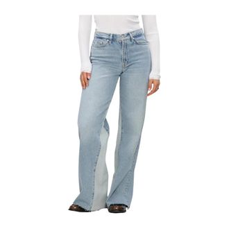 7 For All Mankind Panel Lotta Seabreeze Wide Jeans - - Jeans - Damen - Blau - W27