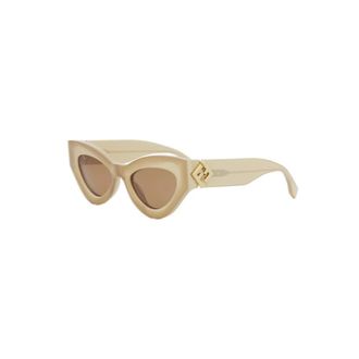 Fendi Braune Cat Eye Sonnenbrille FF Diamonds - - Accessories - unisex - Braun - 52 MM
