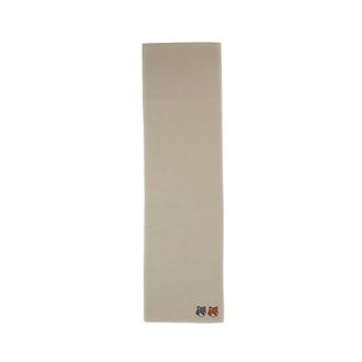 Maison Kitsun&eacute; Fox Head Patch Wollschal - - Accessories - unisex - Beige - ONE SIZE
