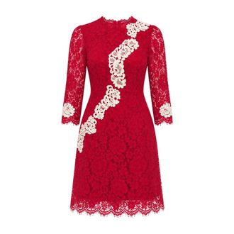 Dolce & Gabbana Zweifarbige Partykleid - - Dresses - Damen - Rot - M