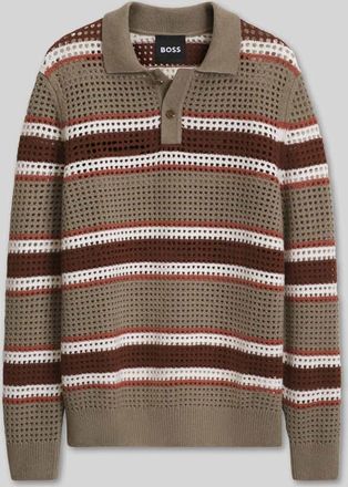 HUGO BOSS Pullover aus Schurwolle mit Polokragen Modell C-Fincenzo