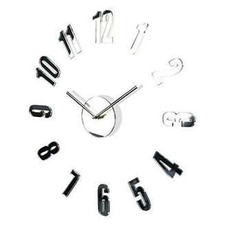 FlexiStyle Moderne Wanduhr DIY Acryl spigel groß, Made in EU, still, Wohnzimmer, Schlafzimmer