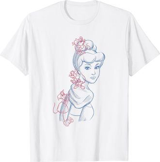 Disney Princess Cinderella Scribble With Mouses T-Shirt