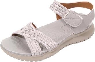 Generic Sandales orthop&eacute;diques d&eacute;contract&eacute;es pour femme - Coupe large - Bout ouvert - L&eacute;g&egrave;res et confortables - Respirantes - &Eacute;l&eacute;gantes - Avec soutien de la v