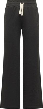 Palm Angels Femme, Pantalons, Noir, Taille: 36 FR Curved Logo Pantalons de surv&ecirc;tement