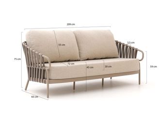 Tierra Outdoor Nuri Gartensofa 3-Sitzer 209 cm