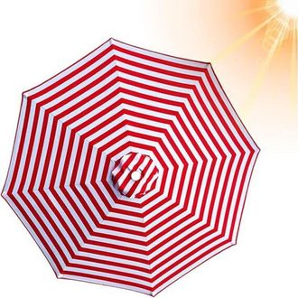 Angel Cerd&aacute; Parasol de terrasse de remplacement, r&eacute;sistant aux UV, au vent et &agrave; la pluie, adapt&eacute; au jardin et &agrave; la plage, rouge 400 cm, 8 baleines