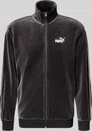 Puma Sweatjacke aus Velours mit Label-Stitching