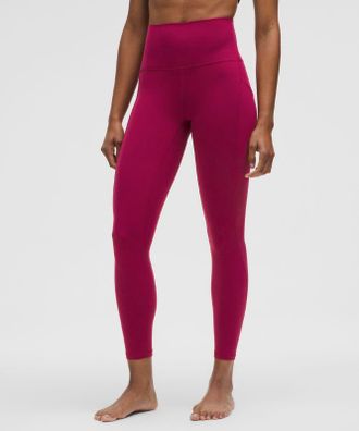 lululemon Align Hose mit hohem Bund und Taschen f&uuml;r Frauen - 64 cm - Gr&ouml;&szlig;e 10 in Magenta Smoke