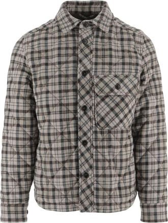 Woolrich Karierter Wollmischungshemd - - Shirts - Herren - Beige - XL