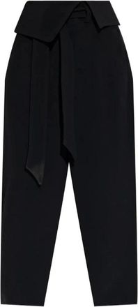 The Attico Femme, Pantalons, Noir, Taille: 34 FR Pantalon Ceintur&eacute; Taille Haute