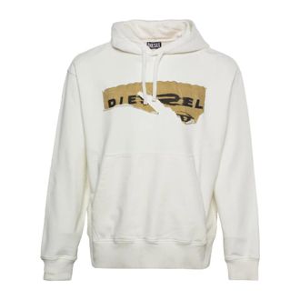 Diesel Graphic Print Hoodie - - Sweatshirts & Hoodies - Herren - Wei&szlig; - 2XL