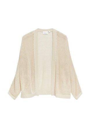 Comma Cardigan Strickjacke Leichter Cardigan aus Ajourstrick