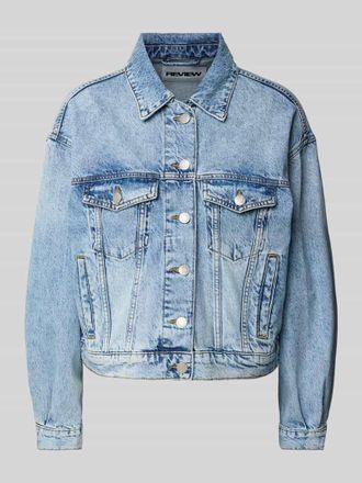 Review Jeansjacke mit Brustpattentaschen