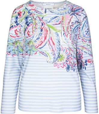 bianca Langarmshirt DAMI in Ringeloptik mit platziertem Paisley-Print