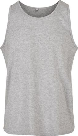 Build Your Brand Herren Basic Tank Top - Sportliches &auml;rmelloses T-Shirt aus Baumwolle mit Rundhals f&uuml;r Training Gym Fitness Sommer und Casual Streetwear,Heather Grey,4