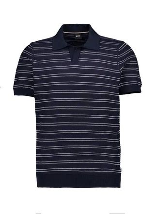 HUGO BOSS Herren Polo-Shirt blau gestreift