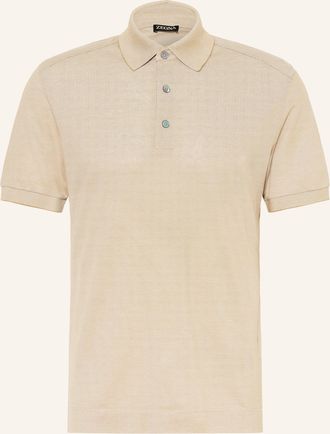 Ermenegildo Zegna Zegna Piqu&eacute;-Poloshirt Mit Seide beige