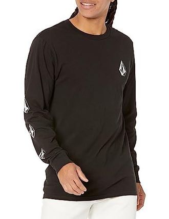 Volcom T-Shirt à Manches Longues Iconic Deadly Stones pour Homme, Noir - Nouveau, Taille XL